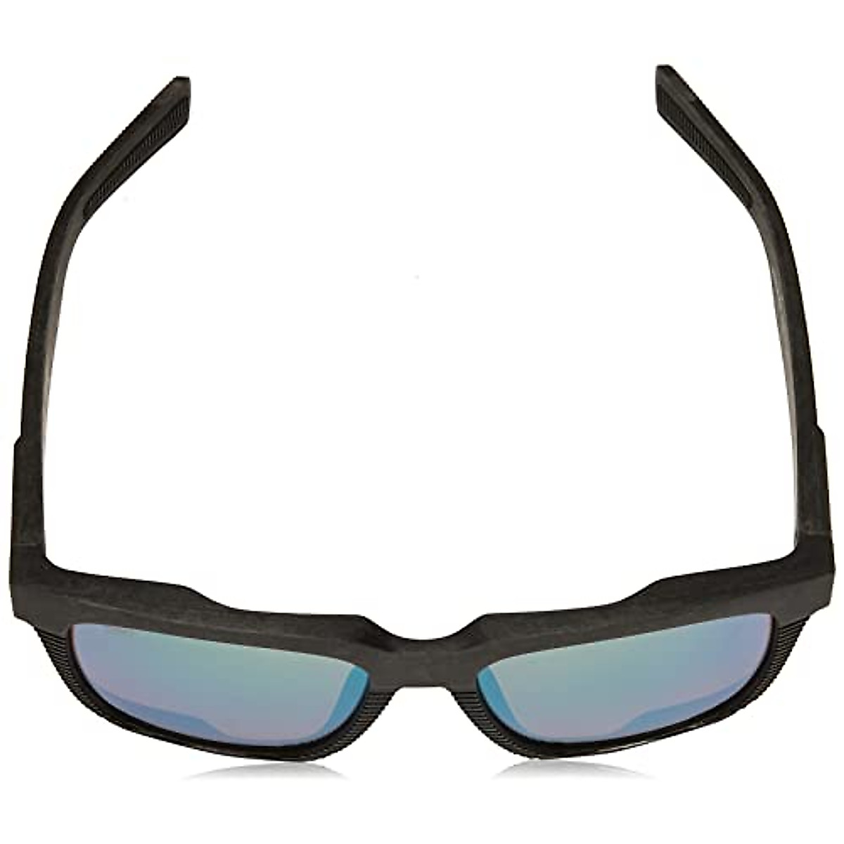 Costa Del Mar Men's Pescador Polarized Rectangular Sunglasses, Net Grey/Blue Rubber/Green Mirrored Polarized-580G, 55 mm