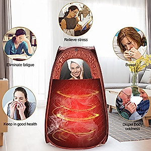 Portable Steam Sauna for Home Full Body Personal Sauna at Home Spa with 2.6L 1000W Steam Generator, 90 Minute Timer, Chair, Remote Control Included (Full Body, Brown)