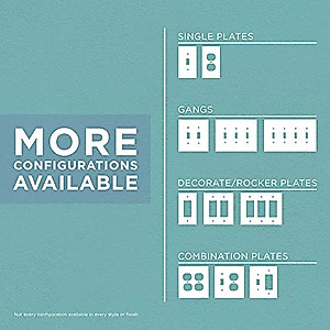 Franklin Brass Classic Architecture (1-Pack) Decorative Light Switch Cover Brushed Nickel 1-Gang Decorator/Rocker Wall Plate Single Switch Plate Cover Electrical Outlet Covers W35219-SN-C