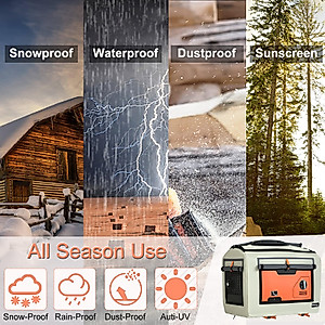 Akkkan Generator Cover,Generator Running Cover, Four side Retractable Generator Cover, Suitable For Honda 2200, Champion, Wen56235i, Genmax, Westinghouse,etc (21.7 "Lx 13.8" Wx 17.4 "H, Khaki)