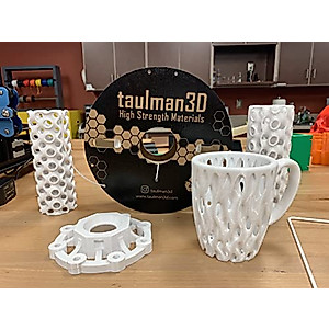 taulman3D PETG Recycled Filament 1.75mm, 3D Printer Consumables, 1kg Spool (2.2lbs), 100% Recycled Enviro PETG, Fit Most FDM Printer (White)