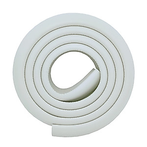 M2cbridge L Shape Extra Thick Furniture Table Edge Protectors Foam Baby Safety Bumper Guard 6.5 Ft (Off White)