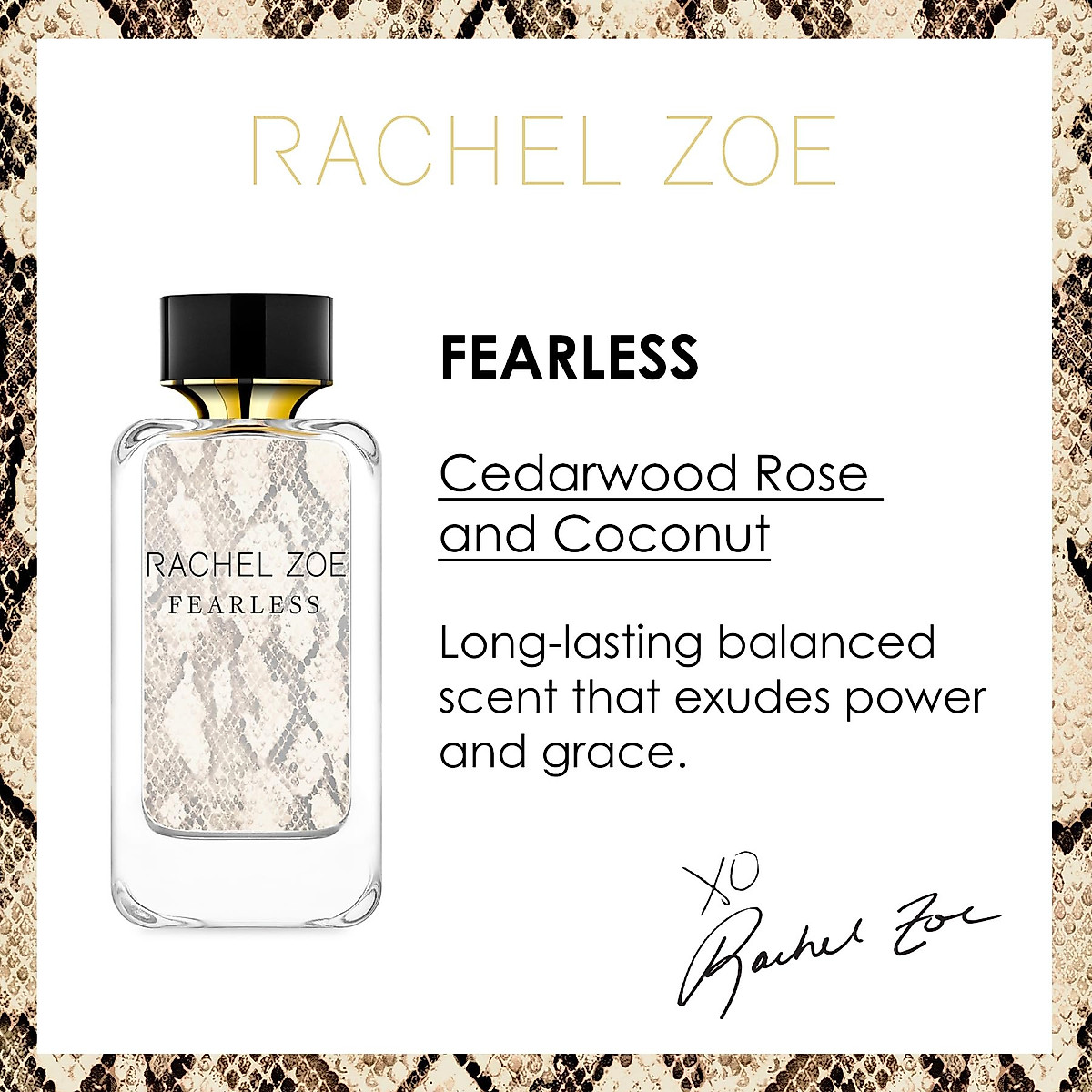 Rachel Zoe Fearless Eau De Parfum Spray - Gourmand Fragrance Body Spray for Women - Vanilla And Tuberose Musk - Designer Womens Perfume - 3.4 oz