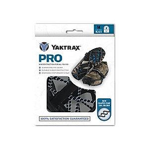 Yaktrax Pro Ice Grips - Medium - Black