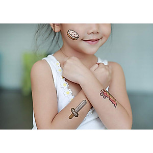 Video Game Party Favors by Citadel Black - Pixel Mine - Temporary Tattoos for Boys Birthday - 90 Tattoos Pack of 15 - Pixel Mine Birthday Parties