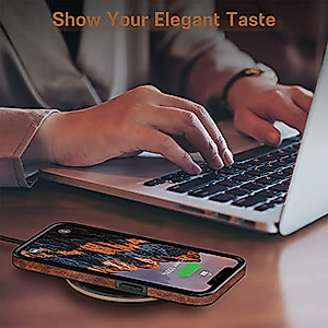 LOHASIC for iPhone 14 Pro Leather Case Compatible with Magsafe, Slim Luxury PU Non-Slip Grip Rugged Bumper Shockproof Full Body Protective Cover Phone Cases for iPhone 14 Pro 5G 6.1" (2022) - Brown