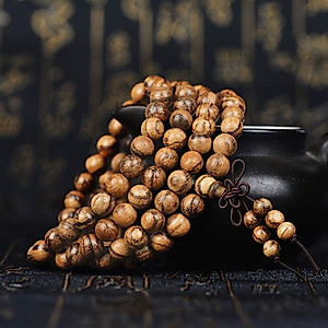 anzhongli mala beads bracelet 108 8mm beaded bracelet sandalwood elastic
