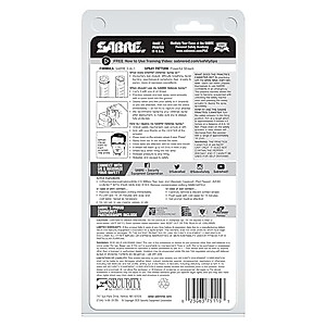 SABRE Self Defense Spray, 3-in-1 Formula Contains Max Strength Pepper Spray, CS Military Tear Gas & UV Marking Dye, Quick Release Key Ring for Easy Carry, Finger Grip for More Accurate Aim, 0.54 fl oz