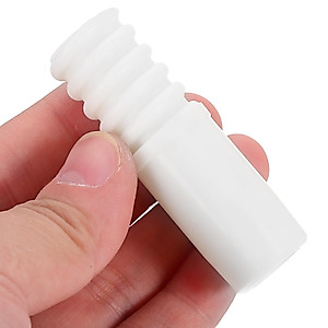 Gatuida 2pcs Mop Head Push Broom Handle Threaded Tip Replacement Plastic Thread Tip Threaded Handle Tips Handle Tips for Extension Poles Handle Threaded End Pole Adapter for Broom