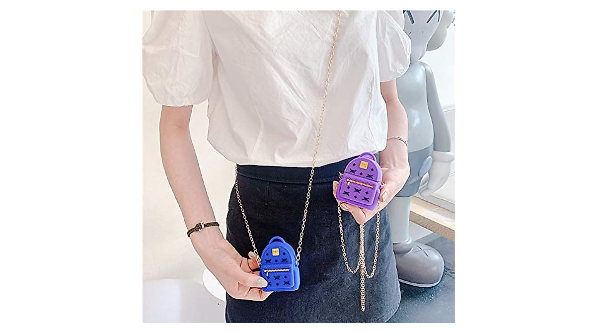 APOSU Cute Silicone AirPods Case - Backpack Design