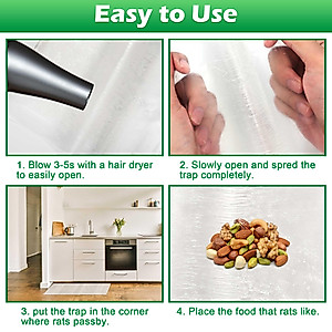 12 Pack Large Super Sticky Glue Traps for Mice and Rats, Rat Glue Traps, Mouse Glue Traps, Mouse Sticky Traps Glue Board for Home Outdoor Indoor Restaurant Office (26" x 11")