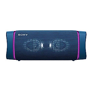 Sony SRSXB33 Extra BASS Bluetooth Wireless Portable Waterproof Compact Speaker (Blue) Bundle with Knox Gear Hardshell Travel and Storage Case (2 Items)