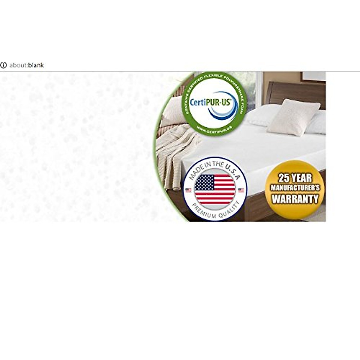 Orthosleep Products 13 Inch Memory Foam Mattress Size Full XL