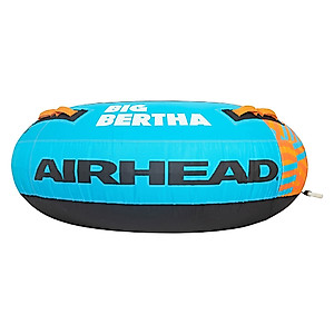 AIRHEAD Big Bertha, 1-4 Rider Towable Tube for Boating
