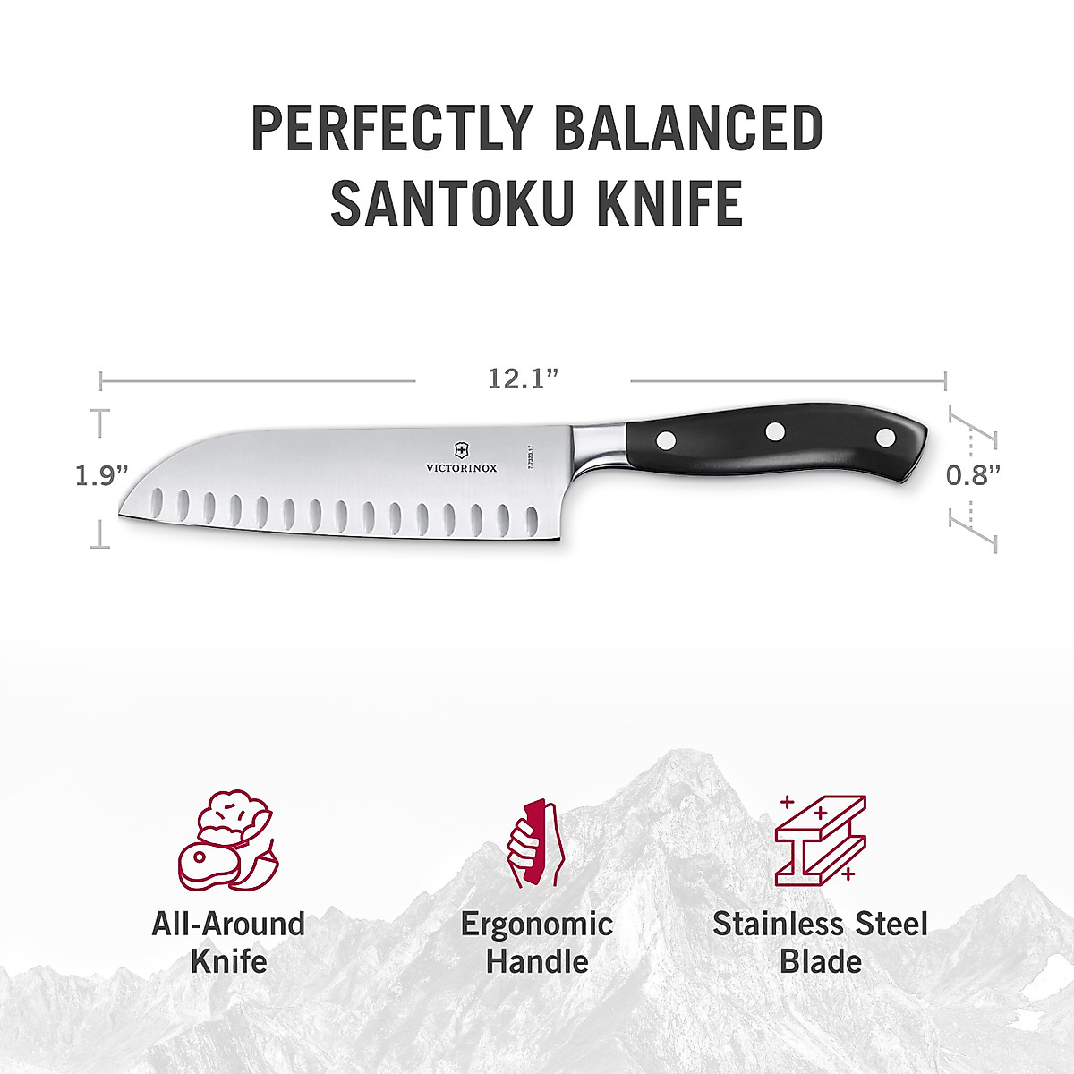 Victorinox Forged 7-Inch Granton Edge Santoku Knife