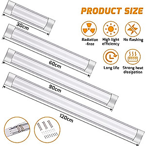Viugreum 6500K LED Shop Lights for Workshop Garage 4FT Cold White 40W 4800lm Super Bright LED Workbench Lights, Easy Install Tube Lights,Hight Output Garage Lights Ceiling LED (Pack of 10)