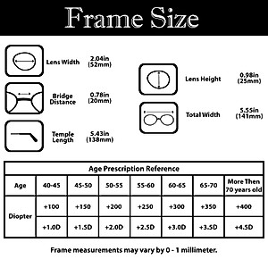 DOUBLETAKE Reading Glasses - 2 Pairs Compact Case Semi Rimless Readers