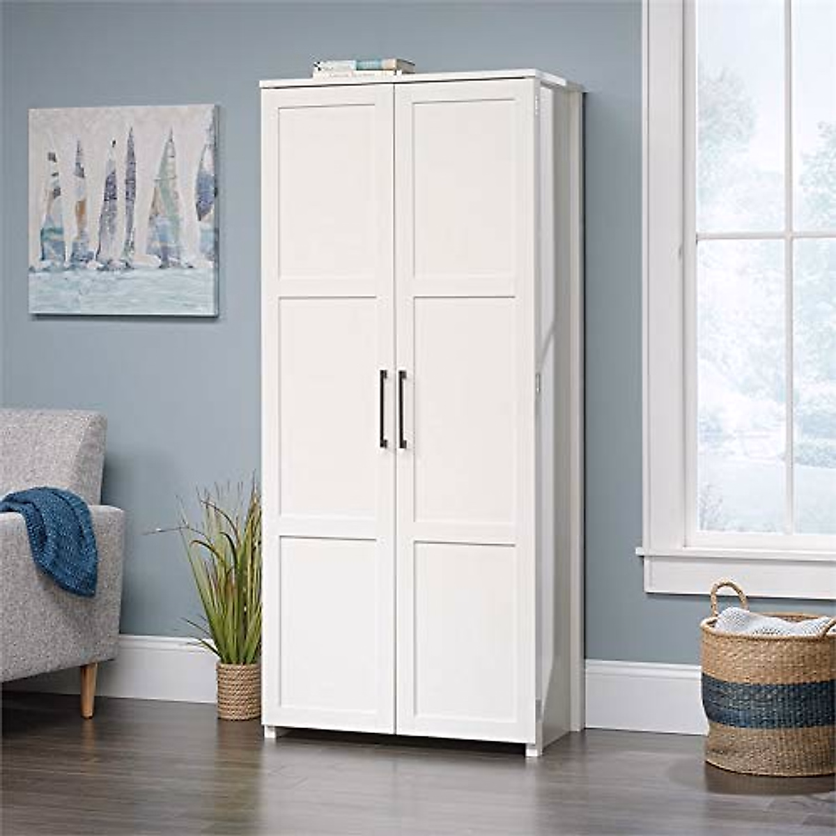 Sauder HomePlus Storage Cabinet, White finish