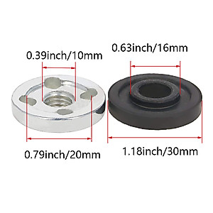 Utoolmart 5 Set Angle Grinder Spare Part Round Clamp Inner Outer Flange for Bosch -100