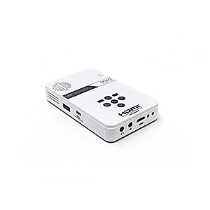 AAXA LED Pico Micro Video Projector - mini-HDMI input, built-in Media Player & Speakers, 3.5mm Aux Out, Micro SD/USB readers and 80 Min Lithium-Ion Battery (Renewed)