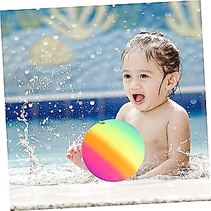 Funny Inflatable Ball Mini Sports Balls Water Balls for Kids Mini Beach Balls Kids Ball Beach Ball for Toddlers Outdoor Rainbow Ball Toy Ball Pat The Ball Child Beach Ball