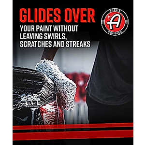 Adam's Polishes Microfiber Car Wash Mitt, Car Sponge Wrapped In Soft, Plush Fiber Cloth Material, Safe Washing With Any Car Soap, Bucket, Foam Gun, Foam Cannon, Other Cleaning Supplies
