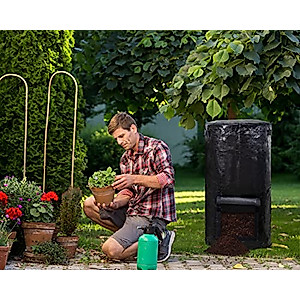 MyLifeUNIT Compost Bins Outdoor, Reusable Yard Waste Bags, 34 Gallon (2 Pack)