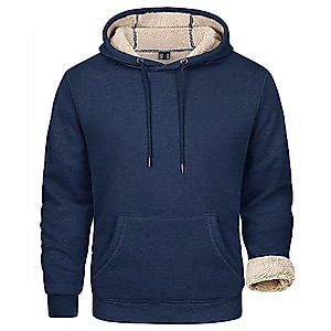 MAGCOMSEN Mens Sweatshirts Fleece Sweatshirts for Men Athletic Hoodies Mens Hoodies Fashion Hoodies for Men Pullover Hoodies for Men Casual Hoodie Navy