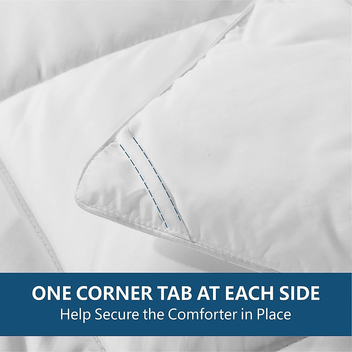 Cozynight Down Alternative Comforter-All Season Full Comforters Duvet Insert with Corner Tabs-Lightweight Breathable Reversible White Comforter 82x86 inches
