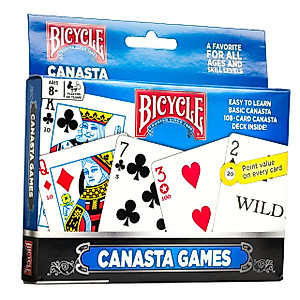 Bicycle Canasta Games Playing Cards, Multicolor