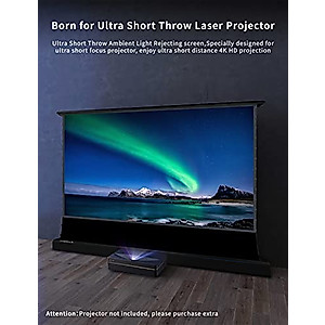 VIVIDSTORM-Projection Screen S PRO 100 inch Portable Folding Stand Indoor Tension ALR Floor Screen, Compatible with 4K/3D/HD Ultra Short Throw Laser Projector,VBMDSTUST100H