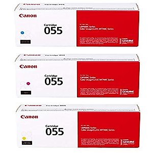 Canon Genuine 055 CMY Color Toner Cartridge Set, 3-Pack (CRG055CMY)