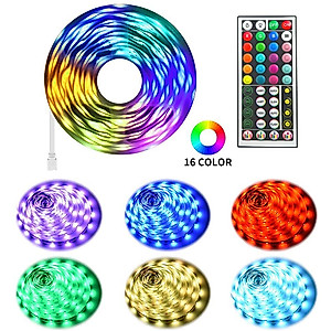 KSIPZE Led Strip Lights RGB Music Sync Color Changing,Bluetooth Led Lights with Smart App Control Remote,Led Lights
