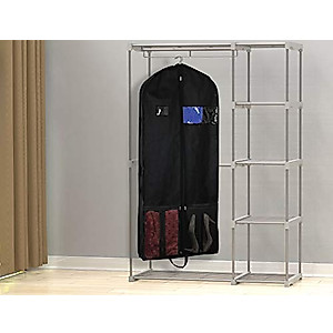 Simplehousware 54-Inch Heavy Duty Garment Bag w/Pocket for Suits, Tuxedos, Dresses, Coats