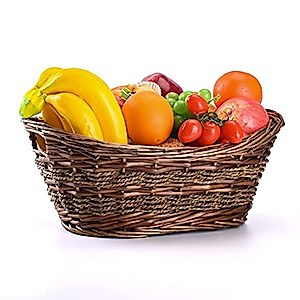 RURALITY Large Baskets for Gifts, Empty Gift Basket to Fill Chocolate,Nuts for Holiday,Birthday, Easter,Mother's Day, Thanksgiving Christmas,Deep Coffee