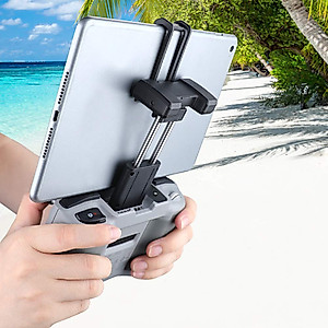 RCGEEK Tablet Clip Mount Holder Extender Kit Compatible with Air 3 / Mini 3 Pro/Mini 2 / Mavic 3 / Air 2 / Air 2S Drone Controllers Removeable Extended Stand Accessory