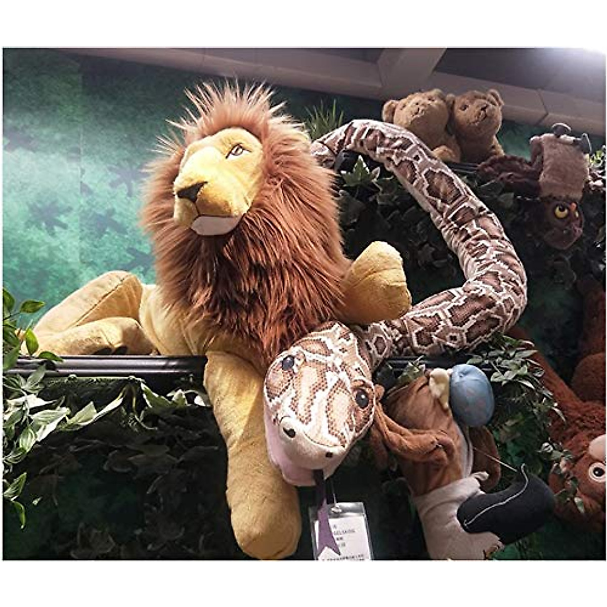 XICHEN DJUNGELSKOG 170 cm Large Plush Toy Cushion boa Constrictor, Glove Doll Snake-Shaped, high-Simulation Burmese Python Cushion