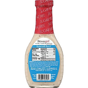 Skinnygirl Fat-Free Salad Dressing, Sugar-Free Buttermilk Ranch, 8 Ounce