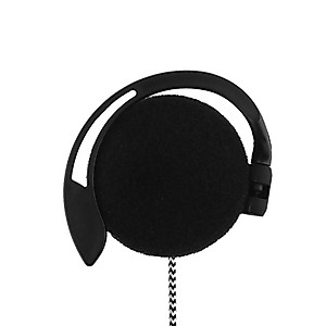 LUYANhapy9 Wired Clip On Ear Sports Earphone，Universal 3.5mm Plug Heavy Bass Headphone Earphones for Sports, Running and Gym Black