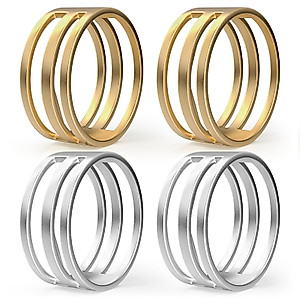 WLLHYF 4 Pieces Jump Ring Opening Tools Stainless Steel Circle Split Opener Bending Ring Appliance for Jewelry Maker Craft Projects Supplies(Gold,Silver)