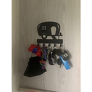 The Metal Peddler Camper Key Rack Holder for Wall - Small 6 inch Wide - Made in USA; Camper Accessories