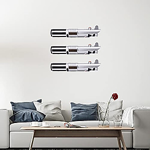 LEKUSHA Lightsaber Hilt Wall Mount Holder Light Saber Hilt Display Rack Hook Stand, Compatible for Any Lightsaber Hilt, Black Pack of 4