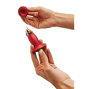 Chef'n Original Stem Gem Strawberry Huller, Red/Green -