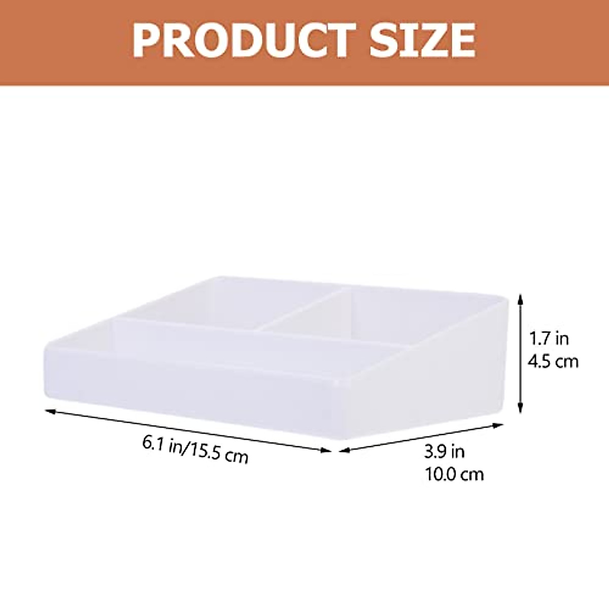 Tofficu 3 Compartment Coffee Condiment Holder Coffee Holder Storage Organizer Coffee Sugar Tea Bags Holder for Breakroom Office Home use