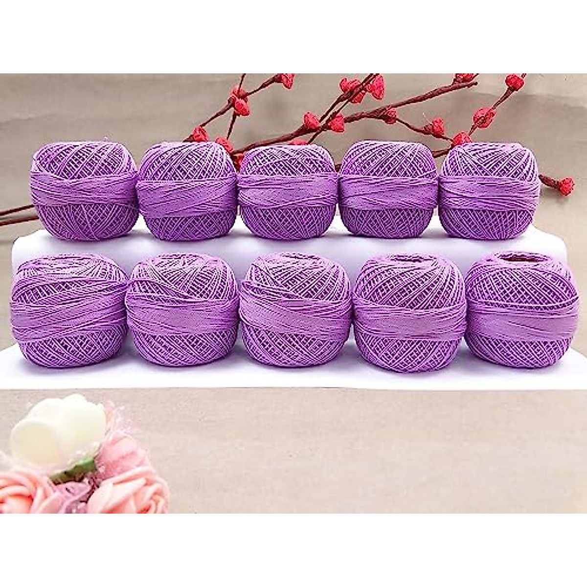 S2J Lot of 10 Pcs Anchor Cotton Crochet Knitting Thread Tatting Yarn Embroidery Ball