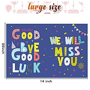 We Will Miss You Card,Farewell Party Decorations, Jumbo Farewell Card With Envelope, Going Away Gift for Coworker Men Women, Goodbye Good Luck Retirement Card Guest Book Party Supplies (14x22iinch)