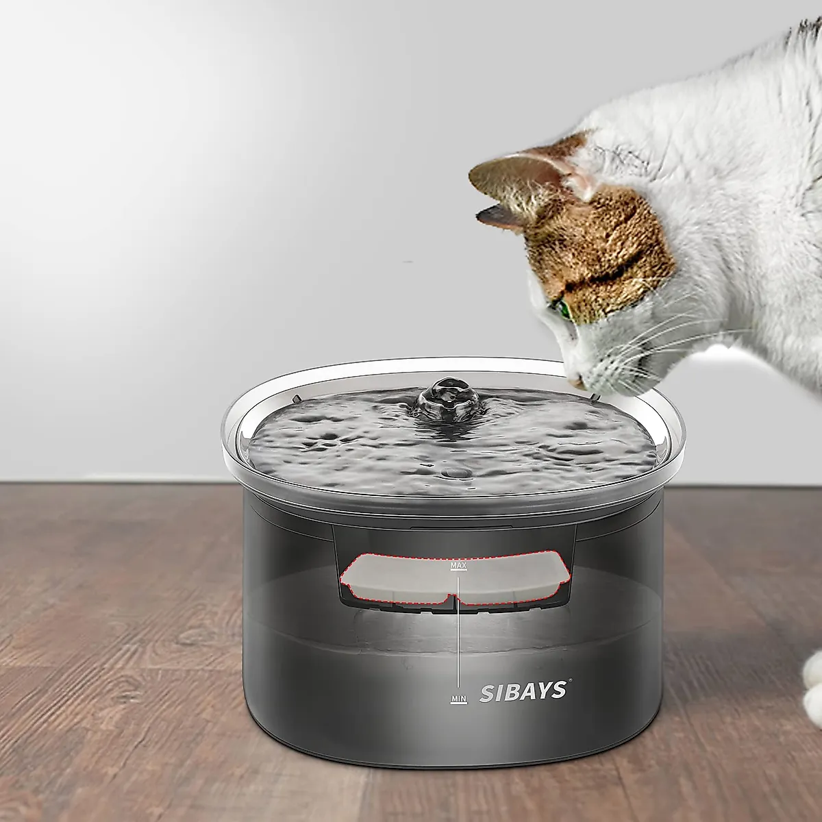 8 Pack Pet Water Fountain Filter, Replacement Filters for SIBAYS 101OZ 3L Automatic Pet Fountain, Food Grade Water Fountain Filter & Pump Filters, Made of Activated Carbon and PP Cotton