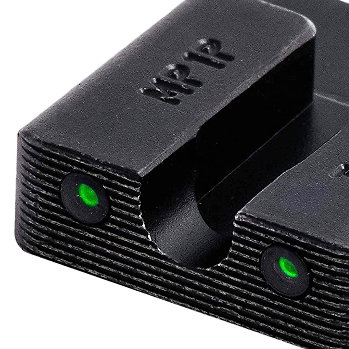 TruGlo TG-TG231MP1C Tritium Pro Glow in the Dark Night/Day Handgun Gun Sight w/ Orange Ring, Compatible w/ Smith &Wesson M&P Pistols, Black