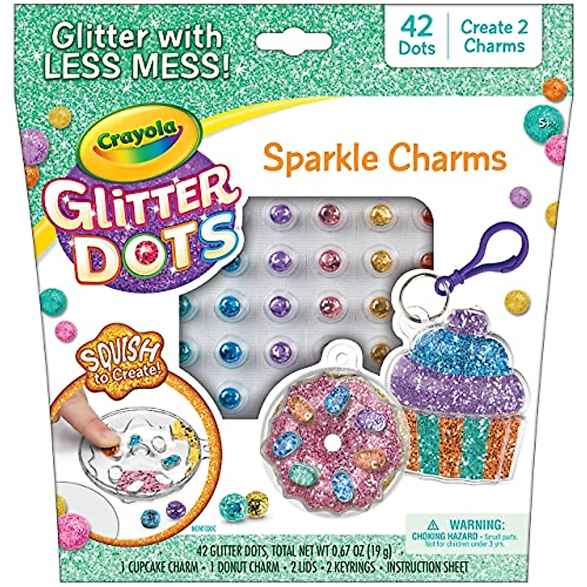 Crayola Glitter Dots Sparkle Charms, Kids Jewelry Crafts, Gift for Girls & Boys, Ages 5, 6, 7, 8