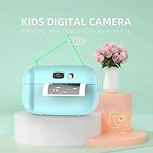 LKYBOA Plastic Small SLR Children's Camera -Kids Camera, Camera for Kids Video Cameras Kids Digital Camera Year Old Girl with Card
